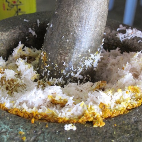 ~Stir-fried Fresh Grated Coconut with Phuket Curry Paste Recipe ...