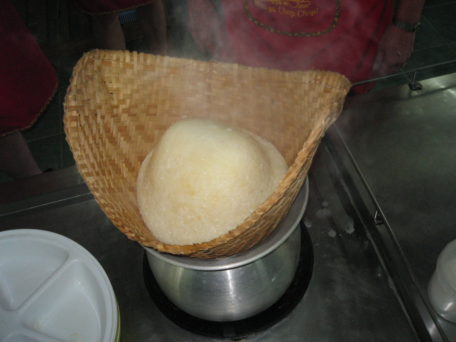 ~How to Steam Thai Sticky Rice Recipe, Thai New Year Celebration ...